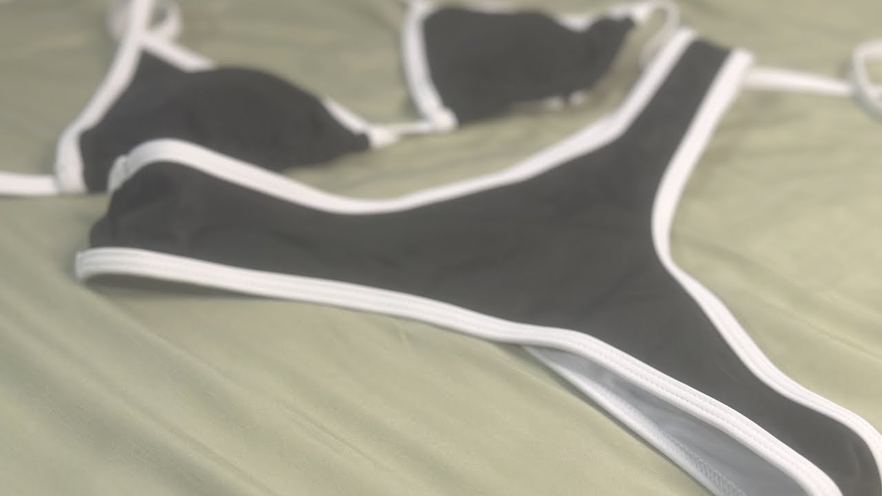 Up close look at the SUUKSESS Women Sexy Thong String 2 Piece Bikini ...