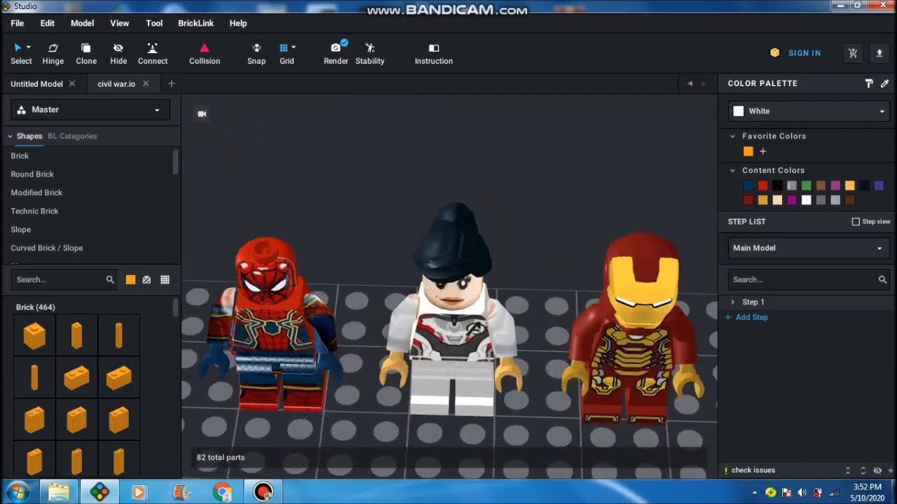 lego avengers characters made in Bricklink studio 2.0, files in ...