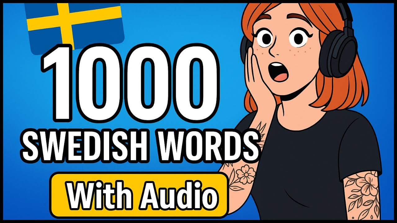 Learn 1000 Swedish Words in 50 Minutes (All Basic Topics) - YouTube