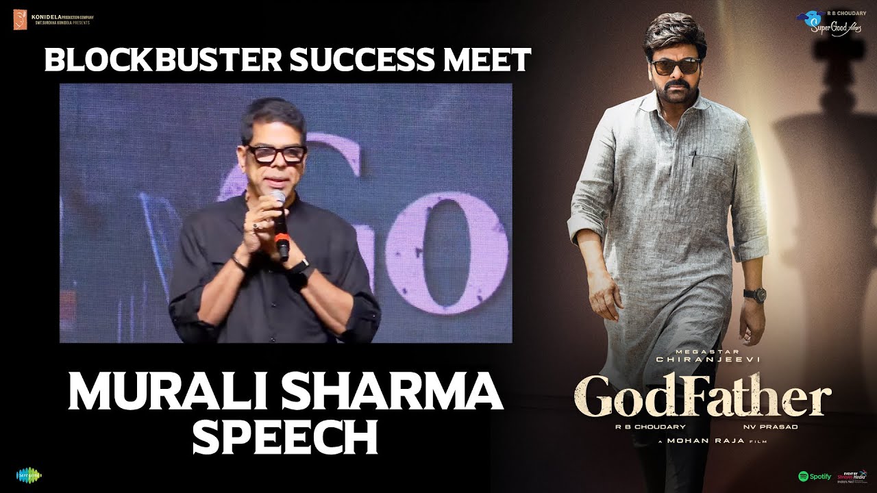 Actor Murali Sharma Speech @ GodFather Blockbuster Success Meet - YouTube