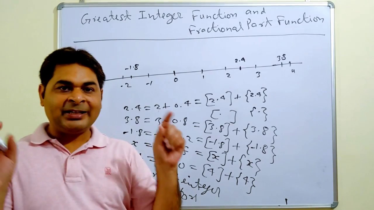 Greatest Integer Function Fractional Part Function Graphs Youtube