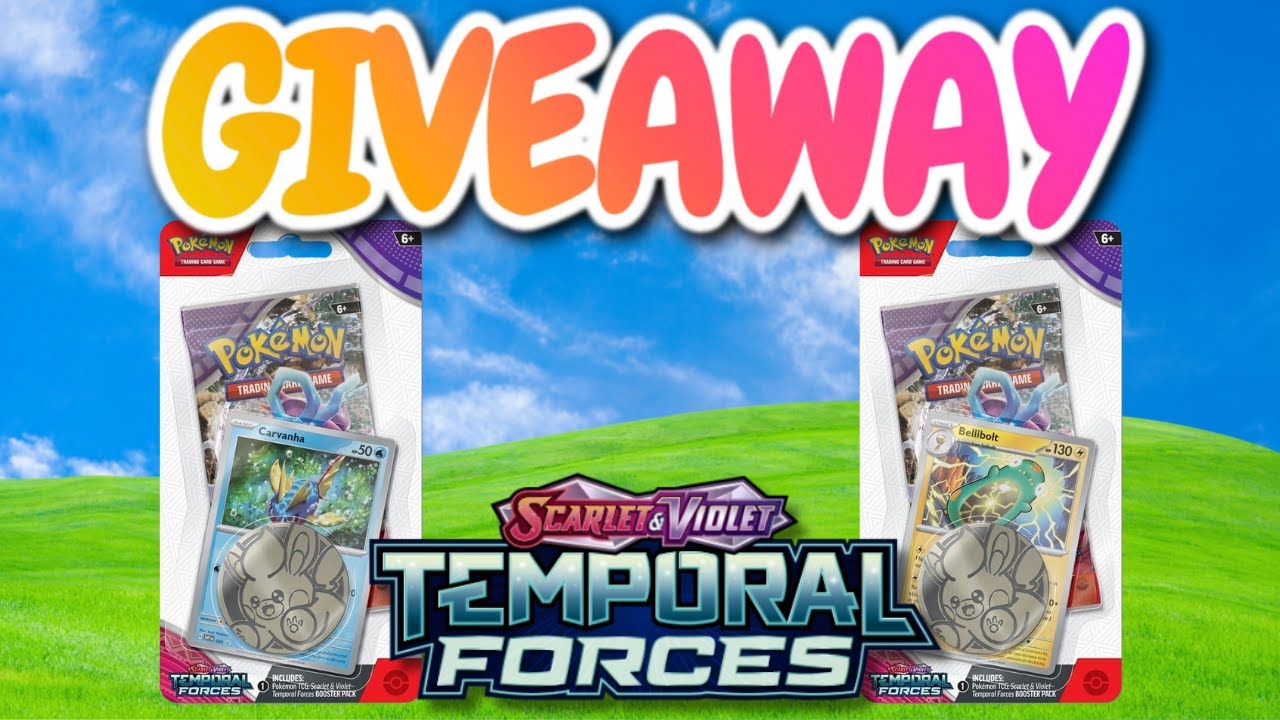 NEW Pokemon Temporal Forces Checklane Blister Packs Case, Giveaway Part ...