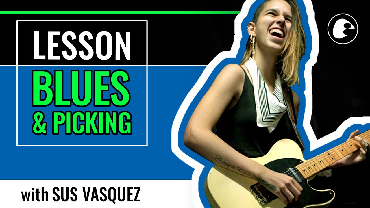 Sus Vasquez Electric Guitar Lesson - A Bluesy Lick And Hybrid Picking ...