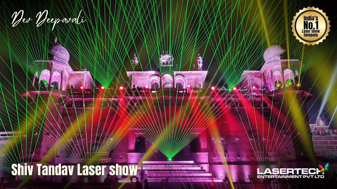 Shiv Tandav Laser light show | Dev Deepavali - Biggest Laser show in ...