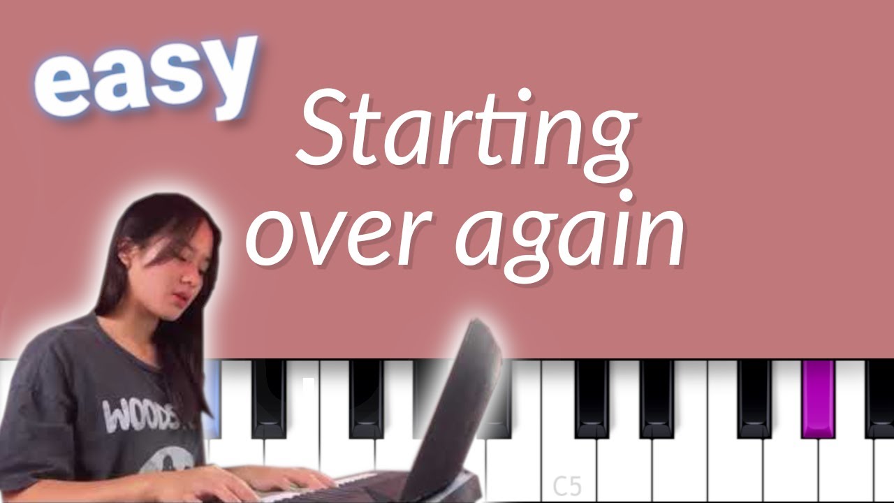 Starting Over Again by Natalie Cole EASY PIANO TUTORIAL - YouTube