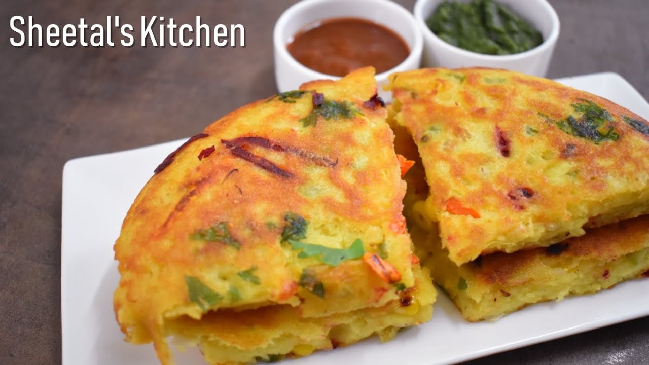 बहुत कम तेल का मूंगदाल का नया नाश्ता | Healthy Moonglet Recipe ...