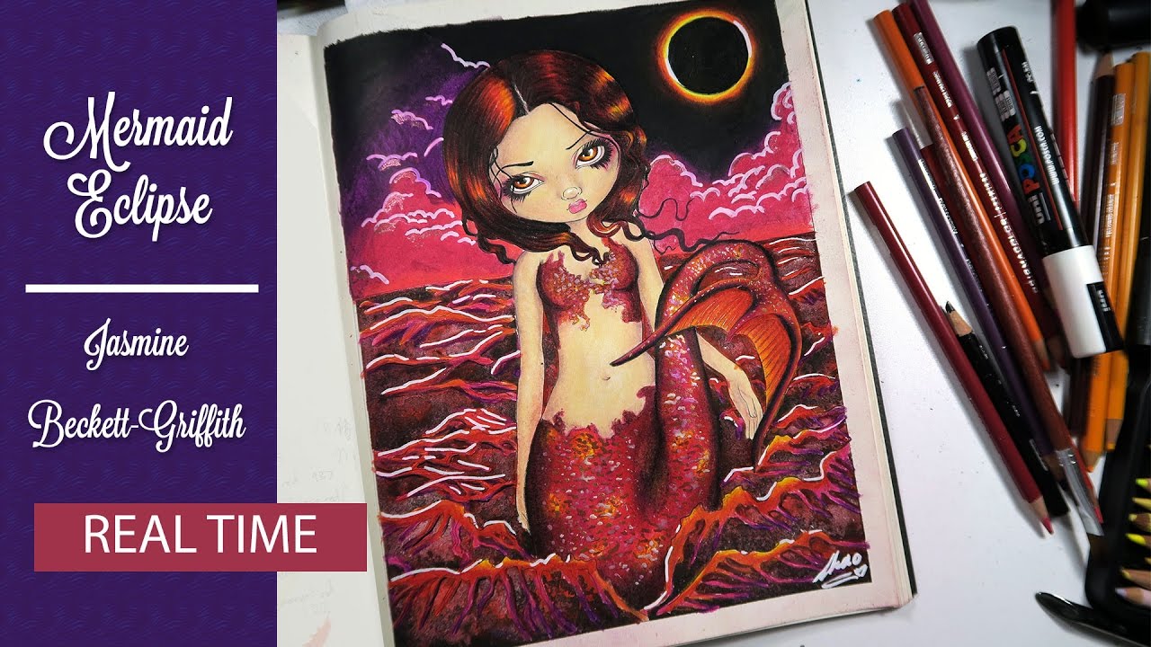 {Prismacolour Coloring Tutorial} Jasmine Becket-Griffith: Mermaid ...