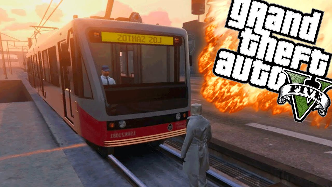 STOP DE TRAM! - GTA 5 Online Funny Moments - YouTube