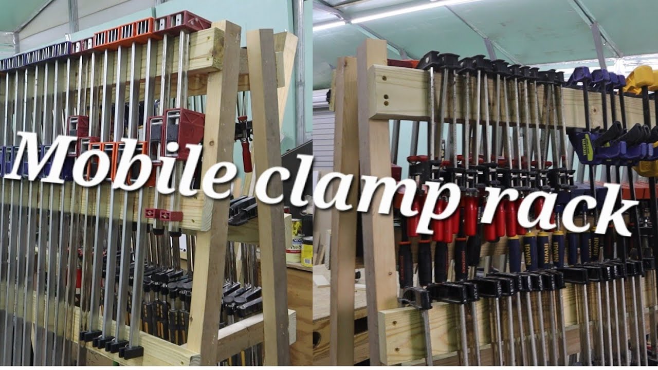 Mobile clamp rack holds over 100 clamps of all sizes - YouTube