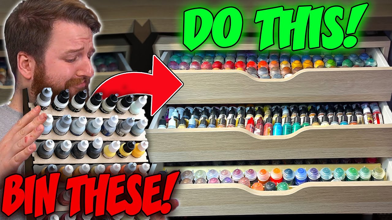 I threw out my Paint Racks for this Hobby Storage Solution. (Flexispot ...