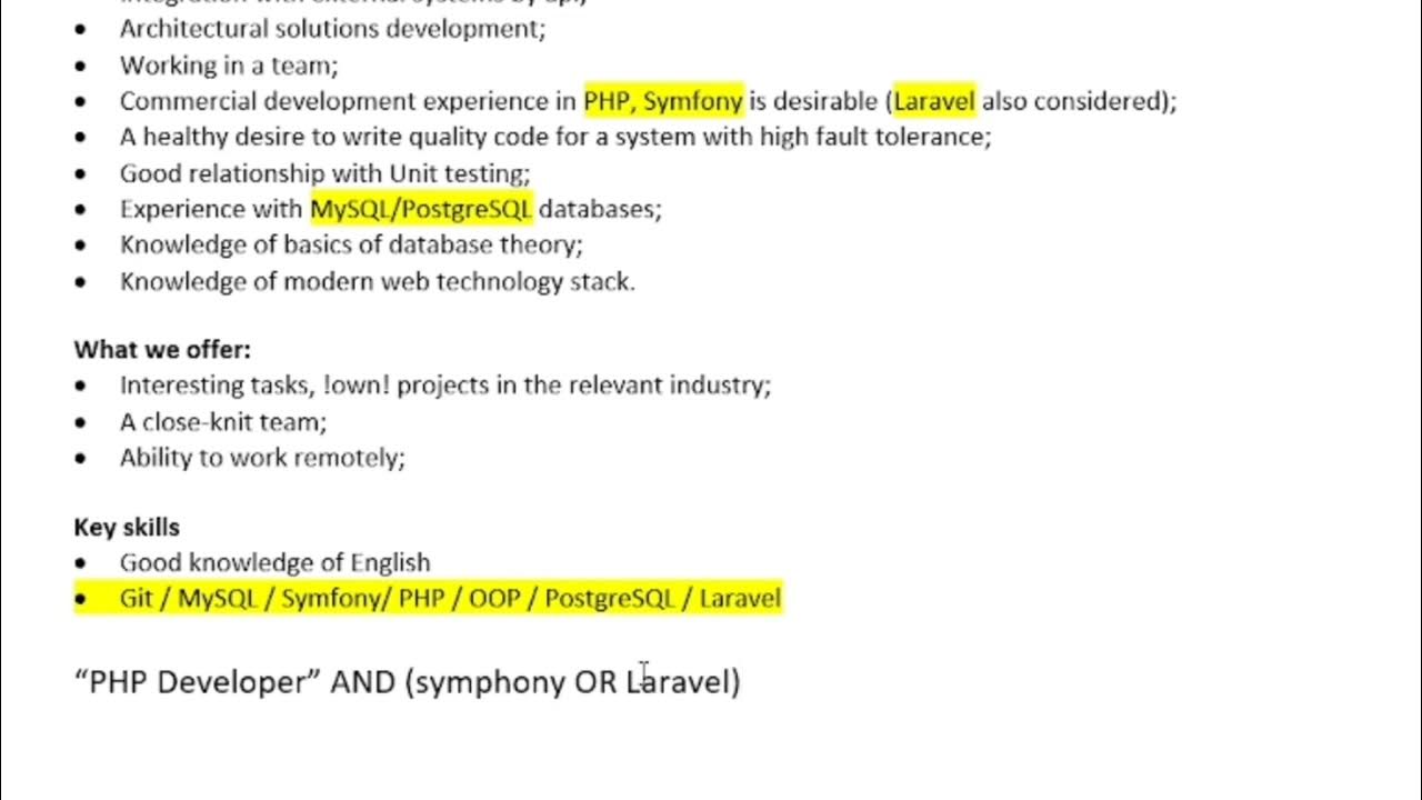 How to understand Job description and make boolean search string 07 ...
