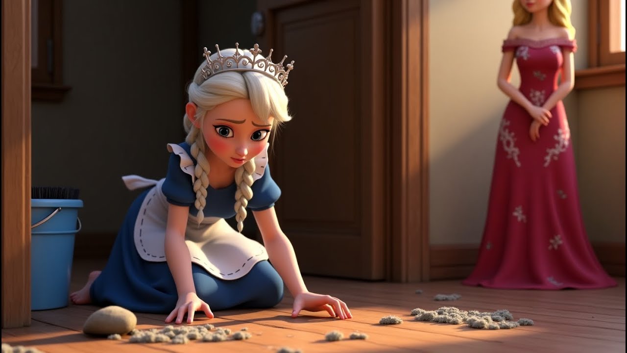 Frozen Maid: Elsa’s Cleaning Day in Cinderella’s Home - YouTube