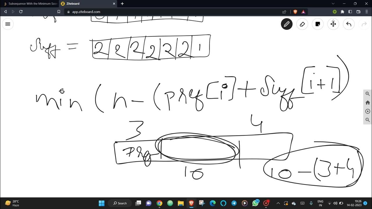 Leetcode 2565 || subsequence with the minimum score || #Leetcode ...