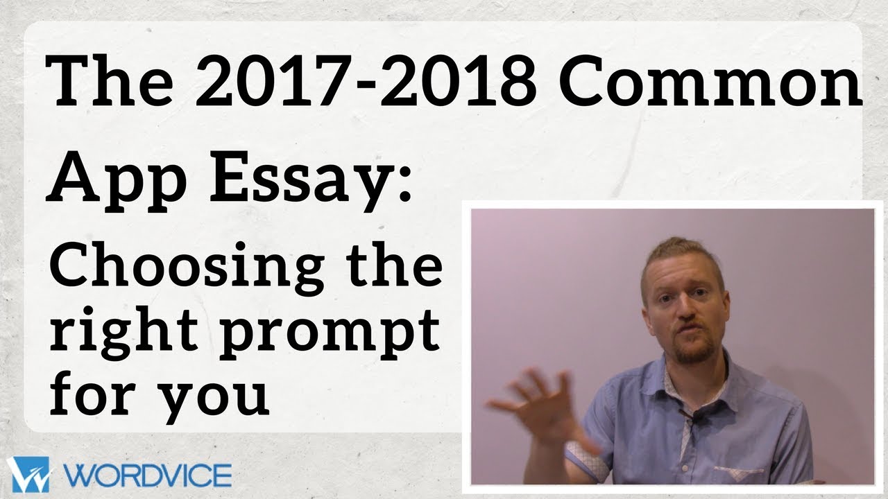 Choosing the Right Prompt for the Common Application Essay - YouTube