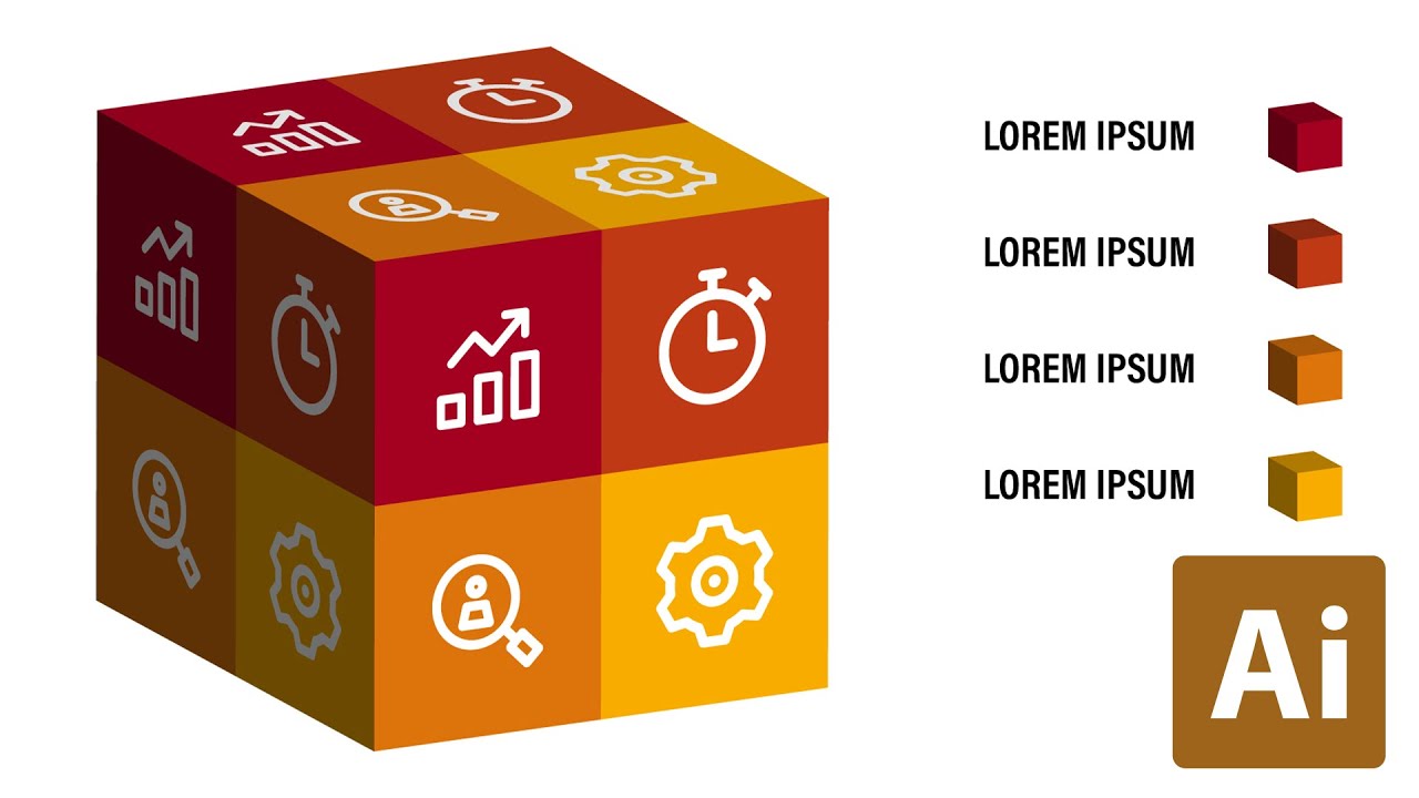 How to Create a 3D cube infographic (8) | Adobe Illustrator Tutorials ...