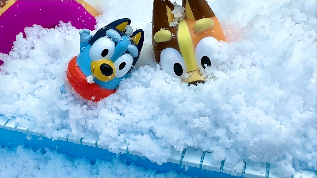 Baby Bluey - The Pool - Bluey toys Pretend play - YouTube