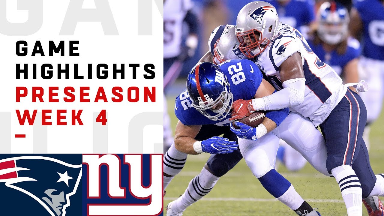 Patriots vs. Giants Highlights | NFL 2018 Preseason Week 4 - YouTube
