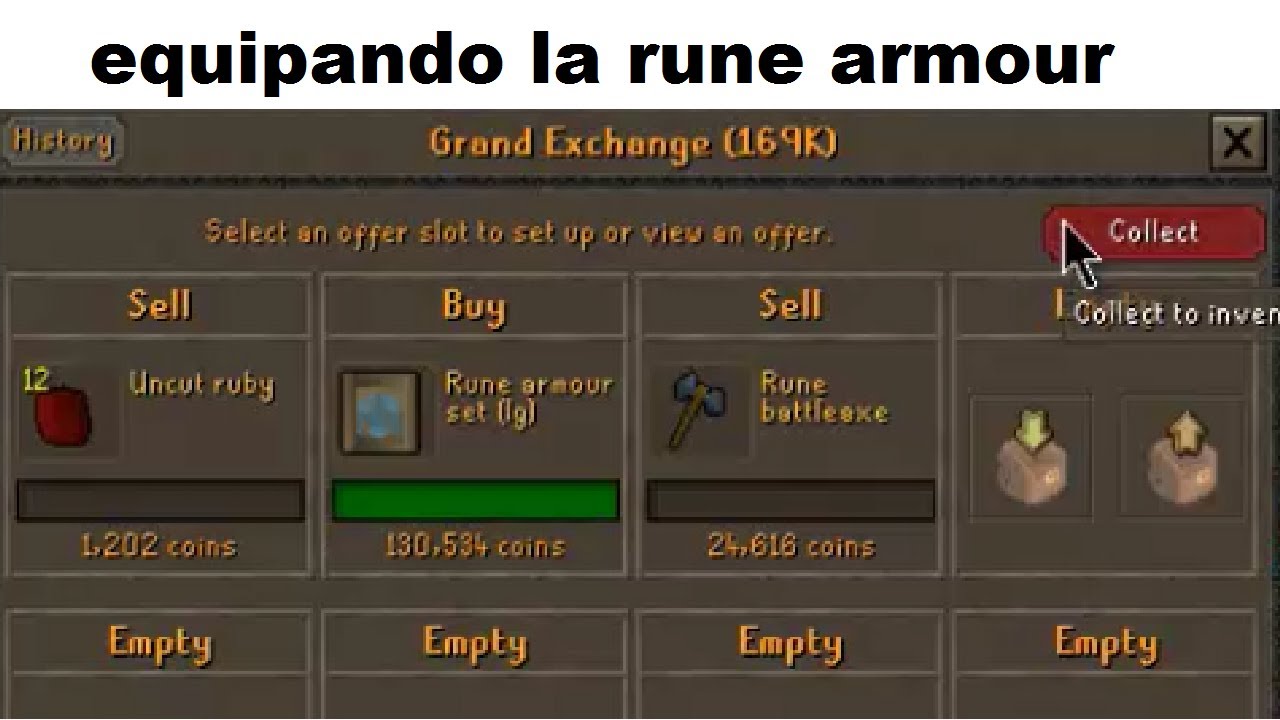 runescape osrs equipando la ARMADURA DE RUNE jhony ors - YouTube