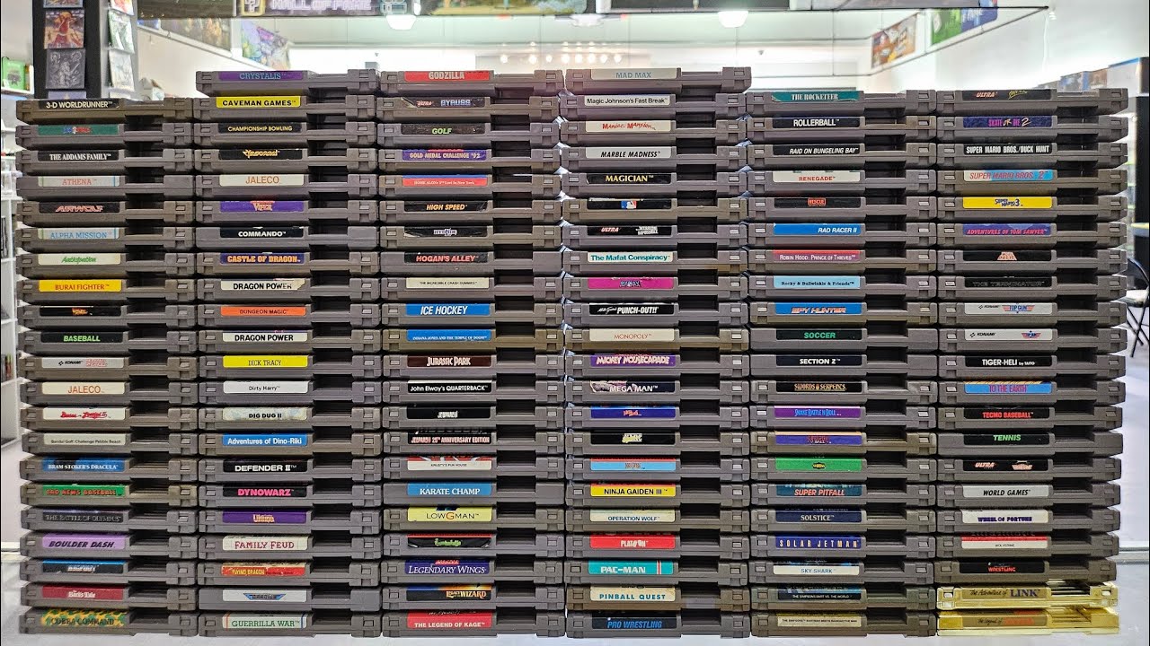 NES games priced/cleaned and just put on the shelves this morning. 8 ...