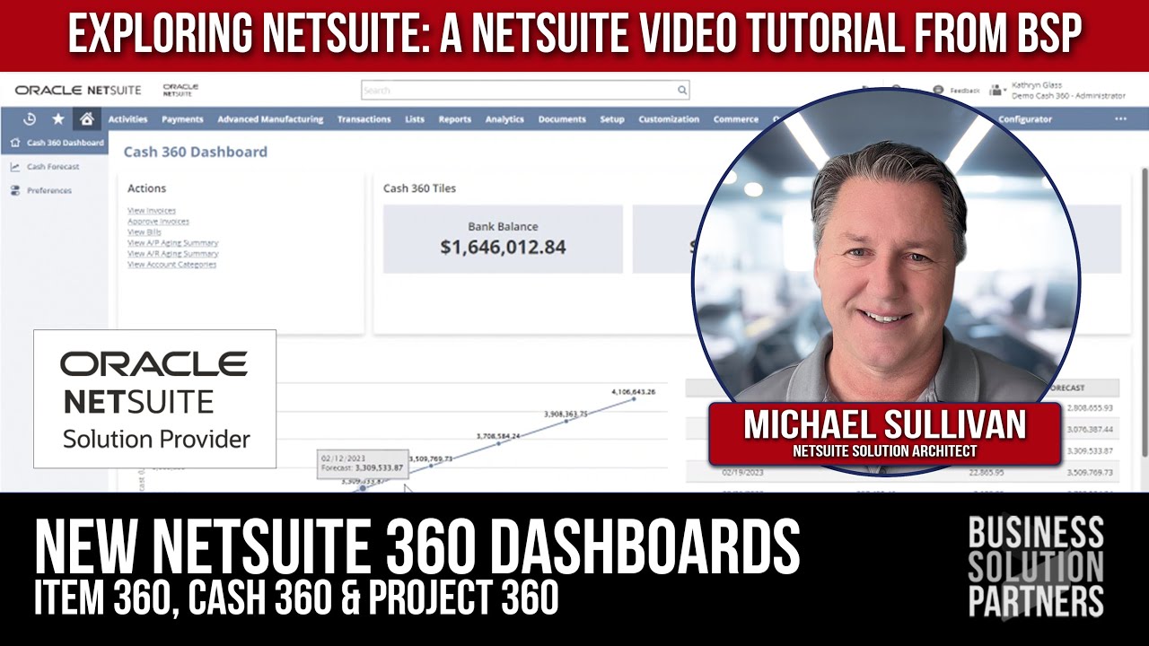 Exploring NetSuite: NEW Item 360, Cash 360 & Project 360 Dashboards ...