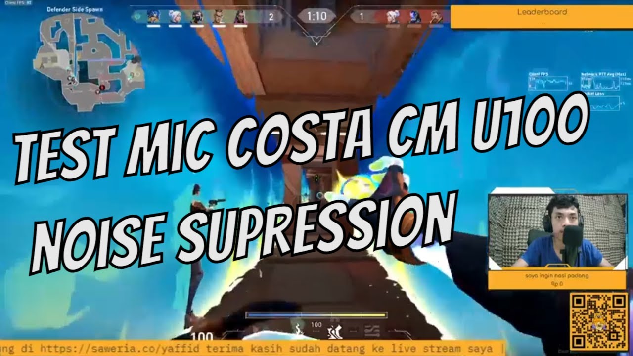 Tes suara mic costa cm u100 sambil maen valorant - YouTube
