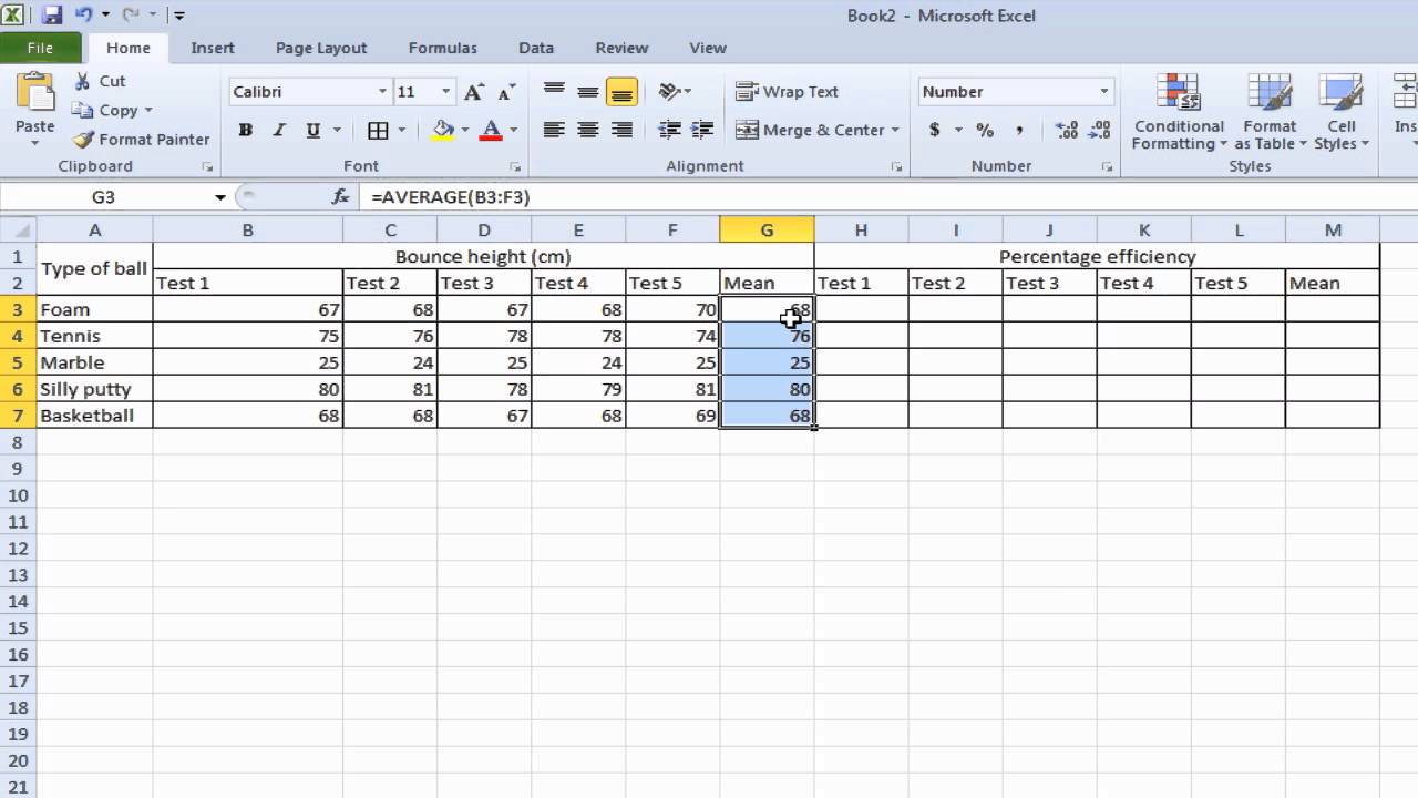 Entering data and creating formulas in Excel - YouTube
