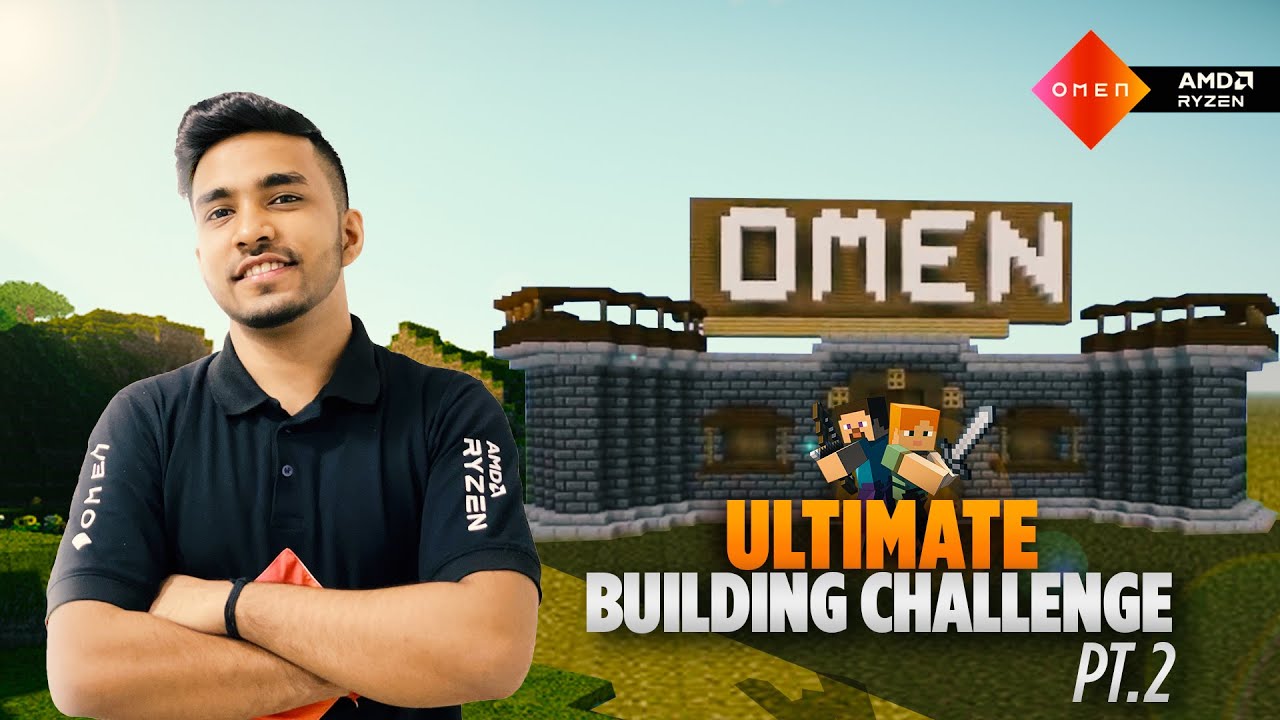 Building the OMEN CASTLE in MINECRAFT Part 2 | Ft. @UjjwalGamer - YouTube