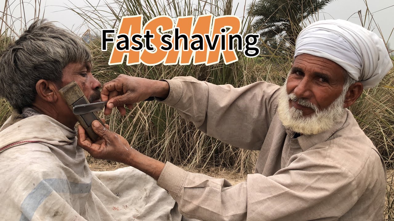 ASMR with fast shaving in old barber 💈 [Real ASMR ] - YouTube