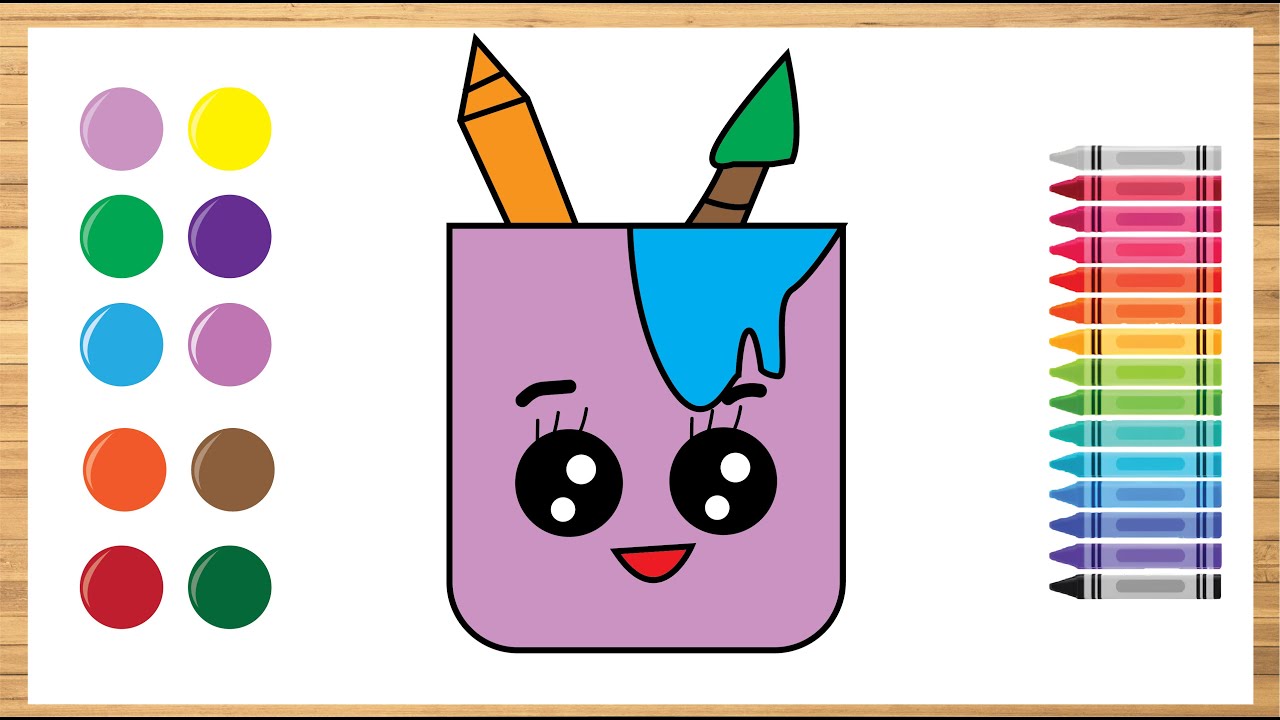How to draw a cute pencil Case🎨 | Simple Children's Drawings - YouTube