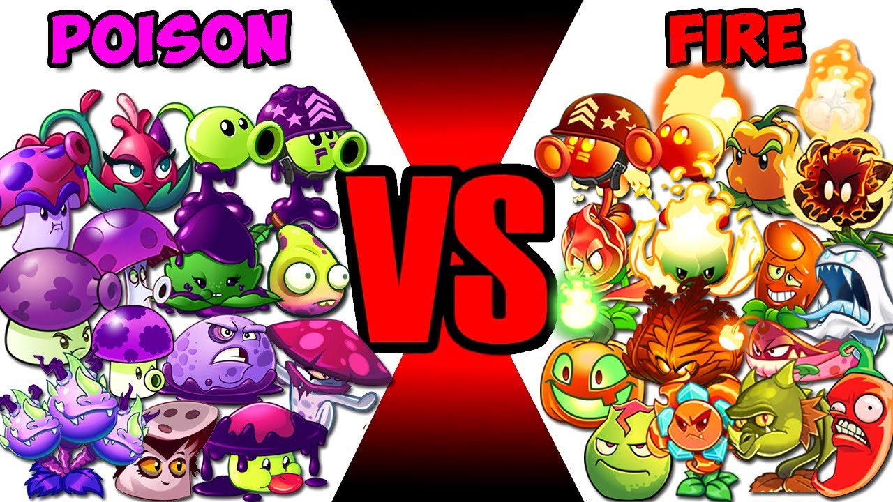 Team POISON vs FIRE Plants - Who Will Win? - Pvz 2 Team Plant vs Team Plant - YouTube