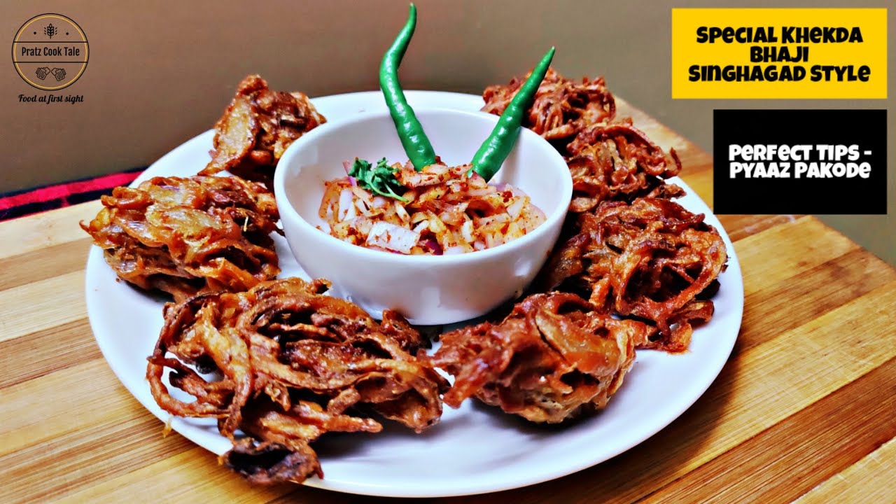 Perfect Kanda Bhaji Recipe with Tips | Khekda Bhaji Singhagad Style ...