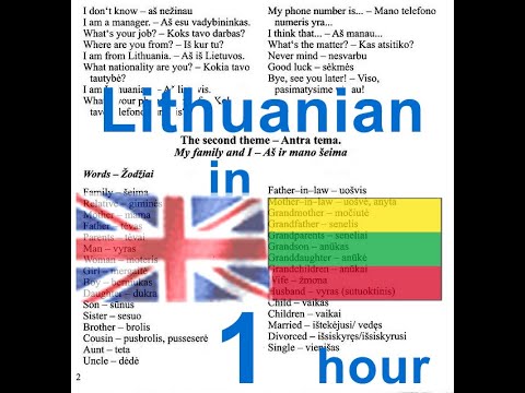 Lithuanian language course. Anglų lietuvių kalbos pamokos kursas.