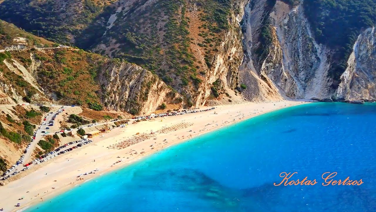 ΠΑΡΑΛΙΑ ΜΥΡΤΟΣ, ΚΕΦΑΛΟΝΙΑ (DRONE). MYRTOS BEACH, CEPHALONIA ISLAND ...
