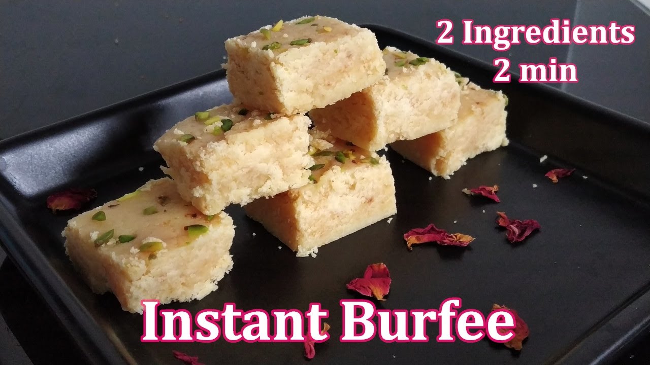 Instant Burfi recipe | Quick and Easy sweet recipe | Burfi recipe | दो ...