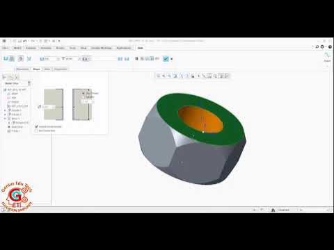 Design a Nut in Creo Parametric | Step-by-Step Tutorial for Beginners ||NUT NUT BOLT ASSEMBLY ...