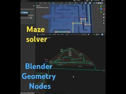 maze solver, blender geometry nodes - YouTube