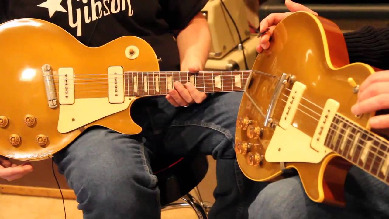 Vintage 1952 and 1954 Goldtop Les Pauls • Wildwood Guitars & The Mike ...