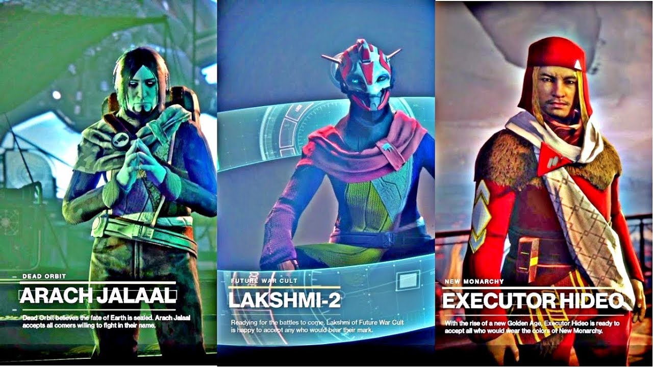 DESTINY 2 - ALL NEW CHARACTERS INTRODUCED (WEEKLY FACTION REWARDS ...