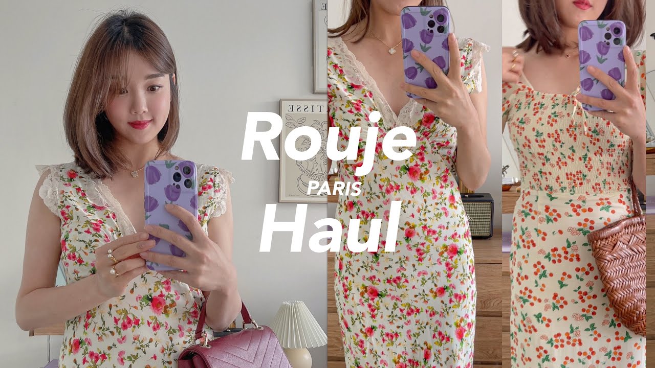 ENG) ROUJE PARIS Summer Haul 2021💗 루즈 여름 원피스 하울, Trying on Summer ...