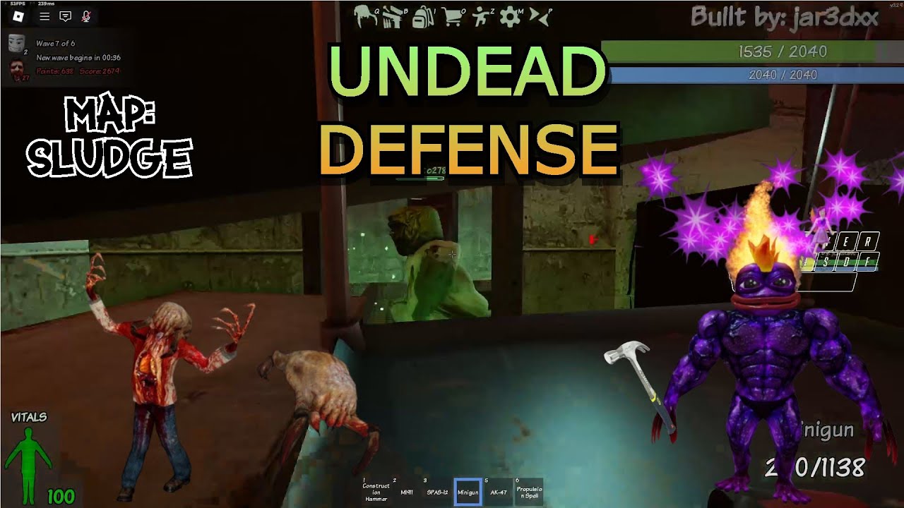 ZOMBIE SURVIVAL WIN as HUMAN - SLUDGE MAP | Undead Defense on @Roblox ...