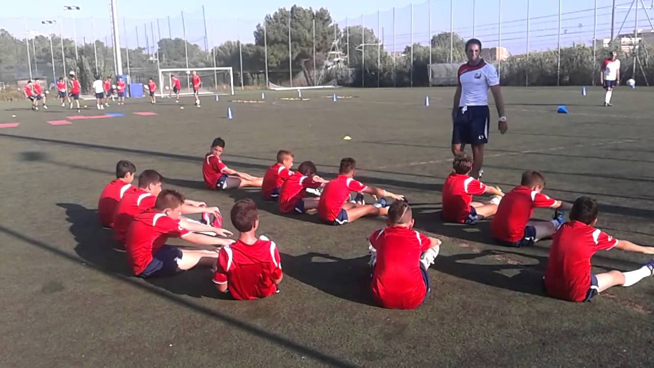 Stretching con musica relax calcio - YouTube