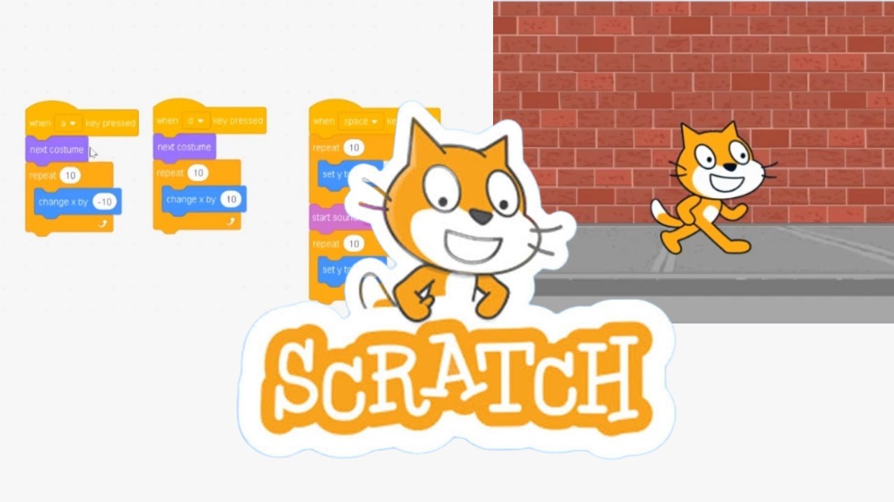 Membuat gerakan sederhana pada SCRATCH - Video pertama - YouTube