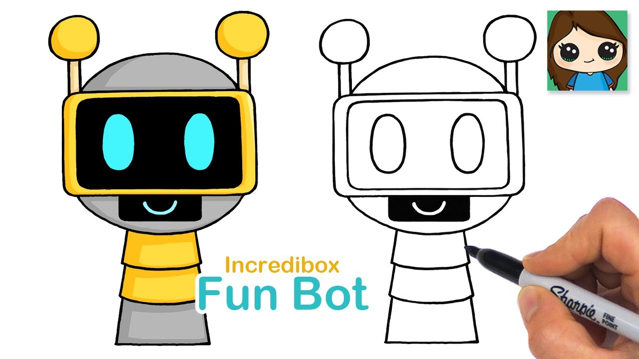 How to Draw Fun Bot Sprunki | Incredibox - YouTube