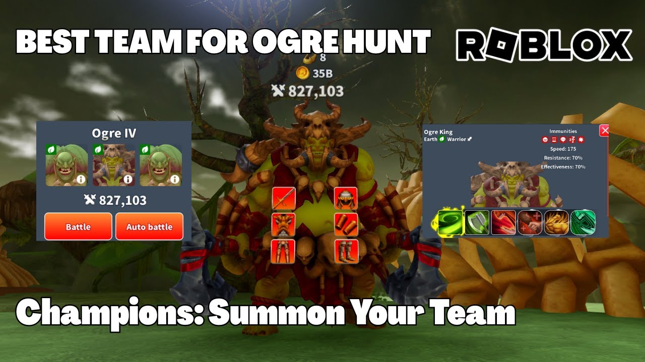 BEST TEAMS FOR OGRE HUNTS Champions: Summon Your Team Roblox - YouTube