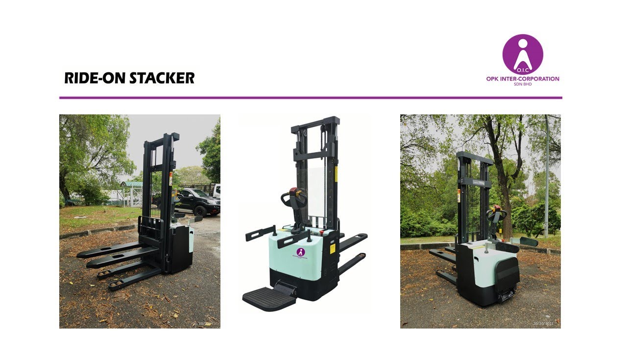 OIC Ride-on Stacker, SR Series (SR1500-30) - YouTube