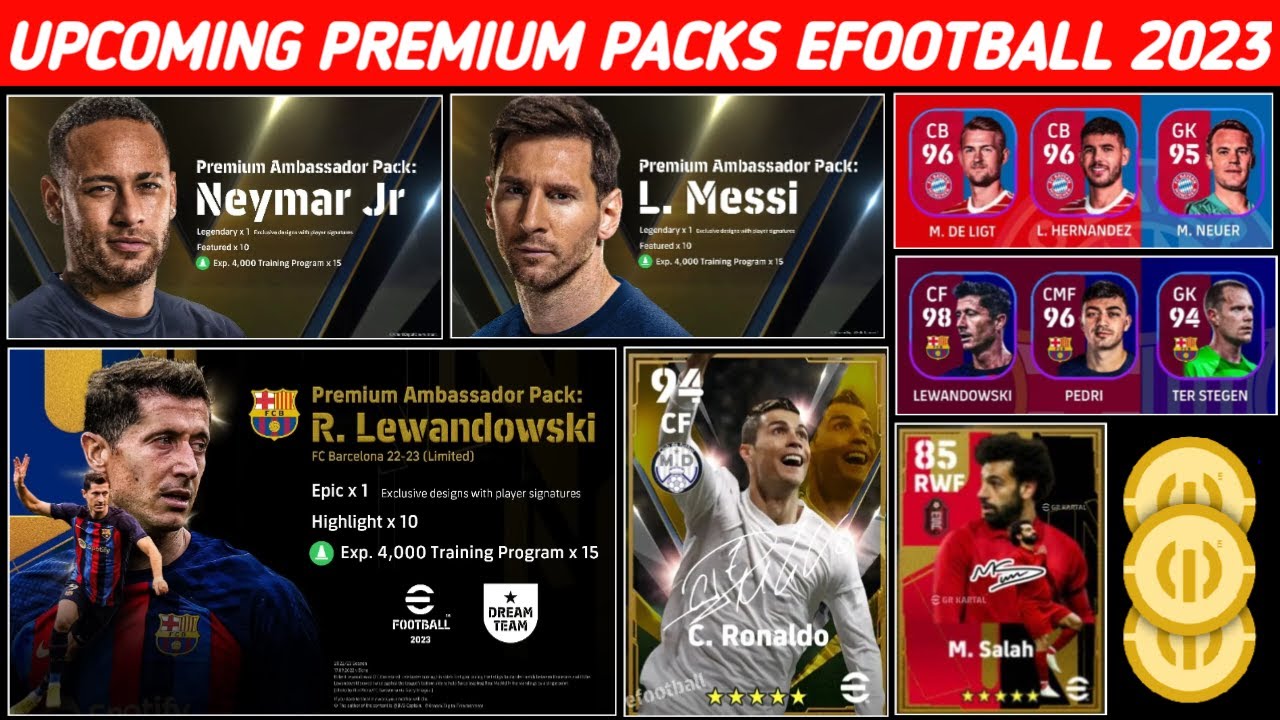 UPCOMING PREMIUM AMBASSADOR PACK AND CLUB PACK | EFOOTBALL 2023 MOBILE ...