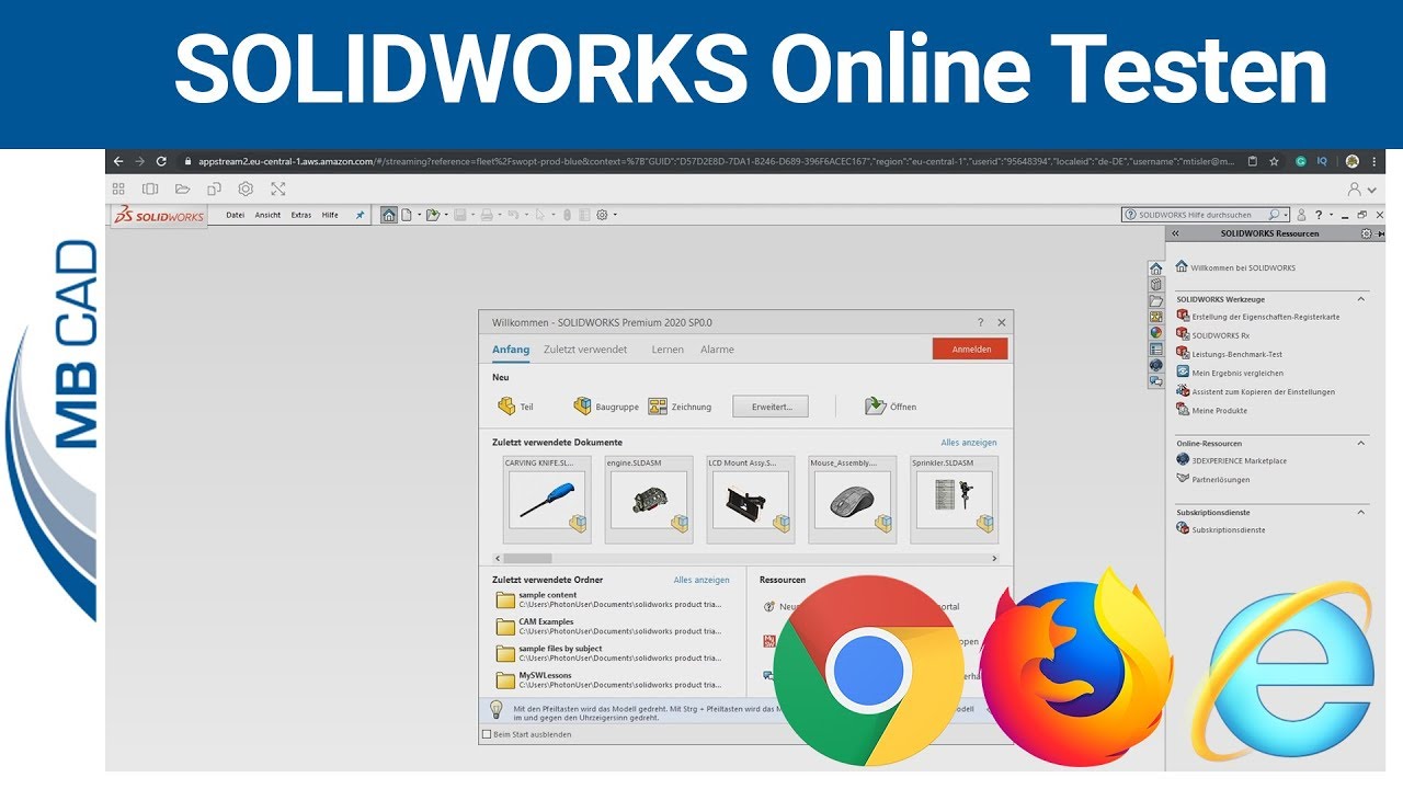 SOLIDWORKS Online Testen - Direkt im Browser mit voller Performance ...