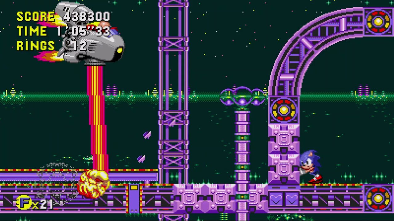 Stardust Speedway Zone 3 Good Future Speedrun 1'11''950 (Sonic CD 2011 ...