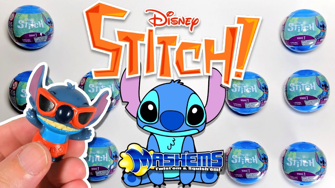 Opening 10 NEW Stitch Series 1 Disney Surprise Squishy Mashems - No ...