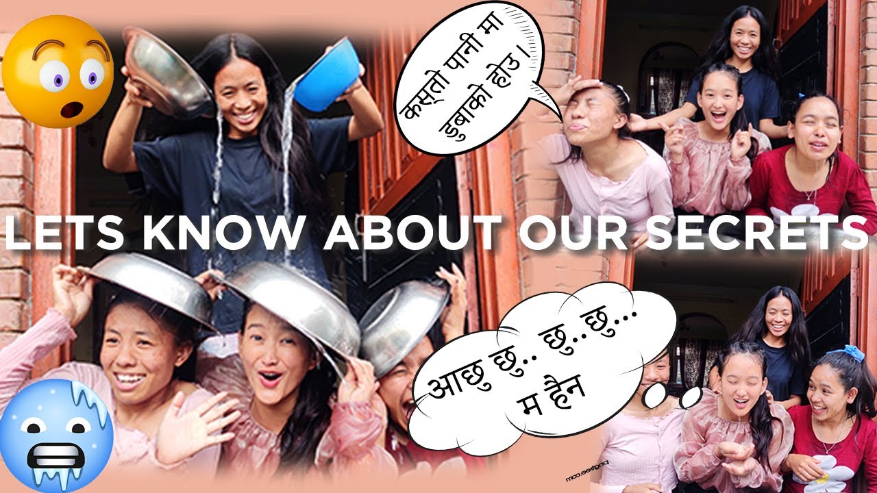 Water challenge with sisters || Lets know about our secrets - YouTube